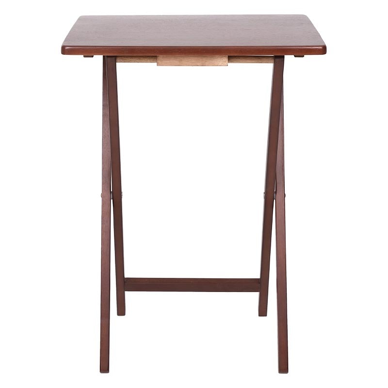 เบสิโค โต๊ะพับไม้ยางพารา ขนาด 37 x 48 นิ้ว สีวอลนัท - Big C Online