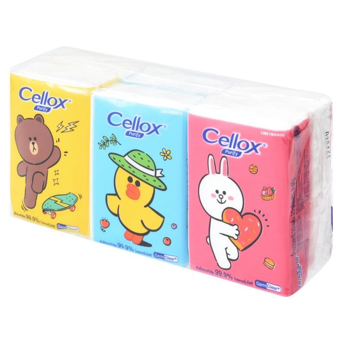 เซลล็อกซ์ กระดาษเช็ดหน้า ไลน์เฟรนด์ 10 แผ่น แพ็ค 6 - Big C Online