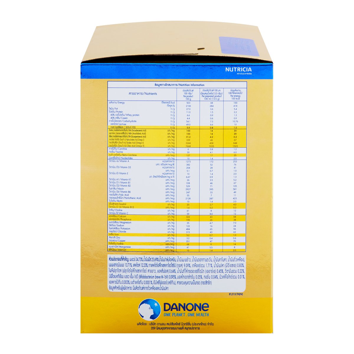 ไฮคิว ซูเปอร์โกลด์ พลัส ซี-ซินไบโอโพรเทก นมผงดัดแปลงสำหรับทารก ช่วงวัย ...