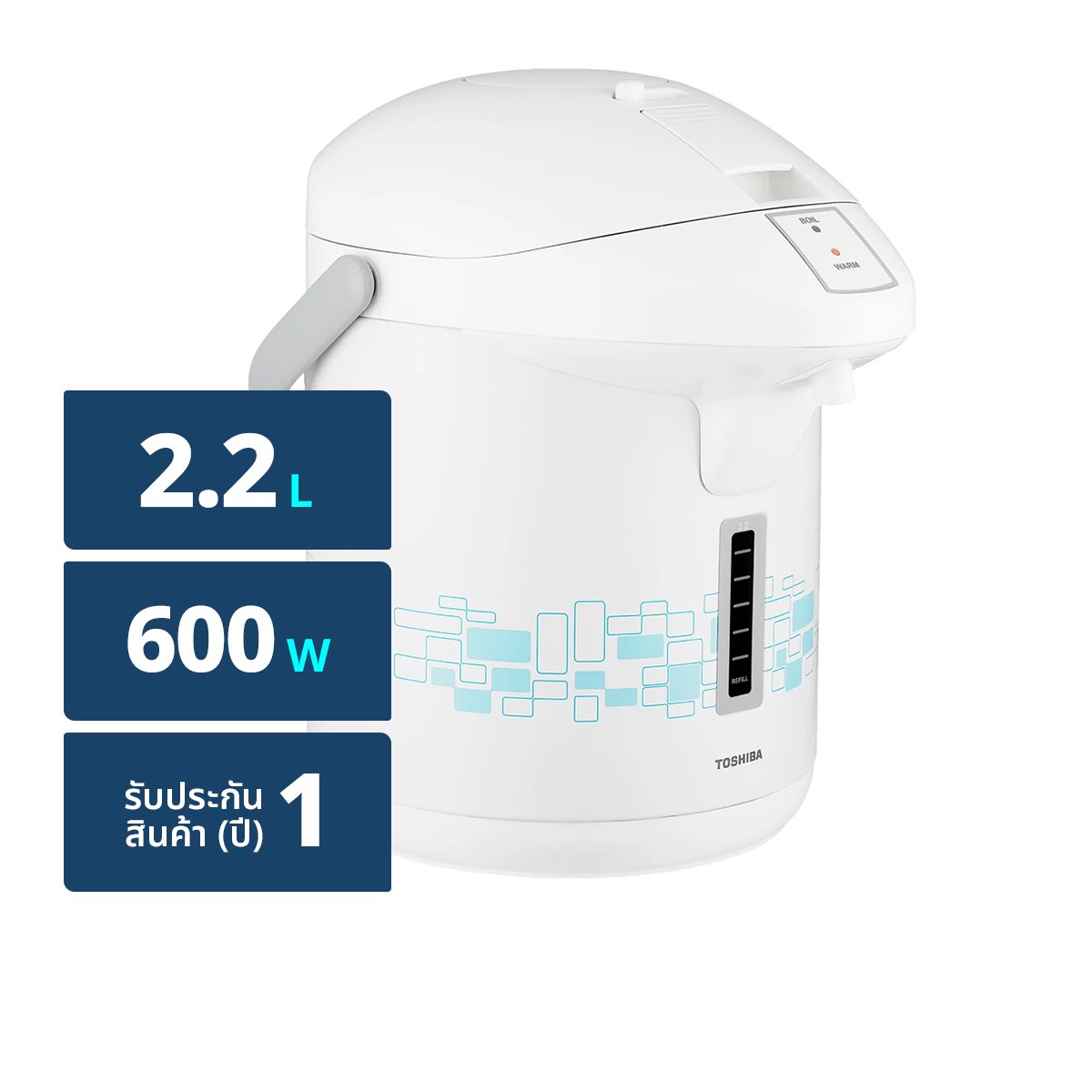 โตชิบา กาต้มน้ำไฟฟ้า รุ่น PLK-G22 ขนาด 2.2 ล. คละแบบ - Big C Online