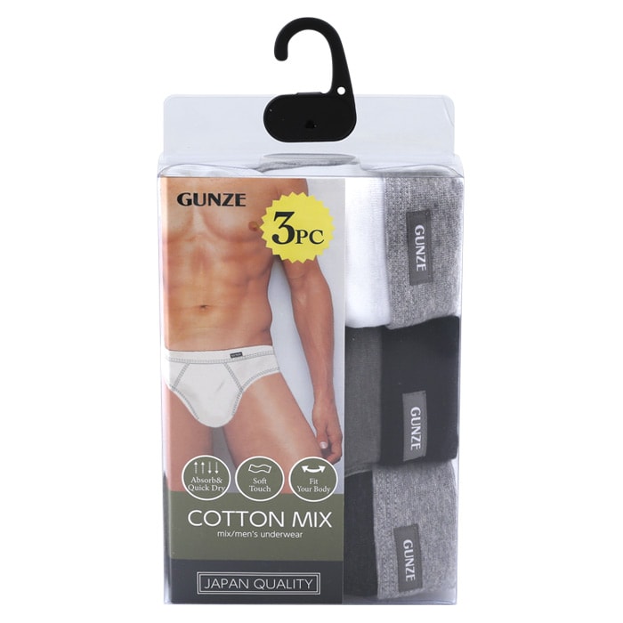 กุลเซ่ กางเกงชั้นในชาย รุ่น GC5604 ตัวสีขาว เทา ดำ แพ็ค 3 - Big C Online