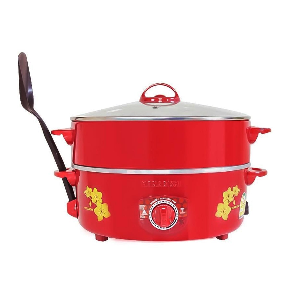 ฮานาบิชิ กระทะไฟฟ้า รุ่น HTP-360S ฝาแก้ว ขนาด 12 นิ้ว - Big C Online