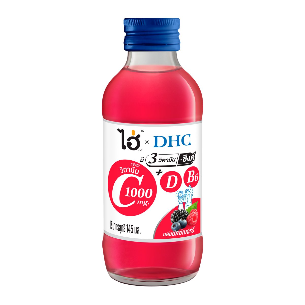 ไฮ่! x DHC เครื่องดื่มวิตามินซี 200% กลิ่นมิกซ์เบอร์รี่ 145 มล. แพ็ค 10 - Big C Online