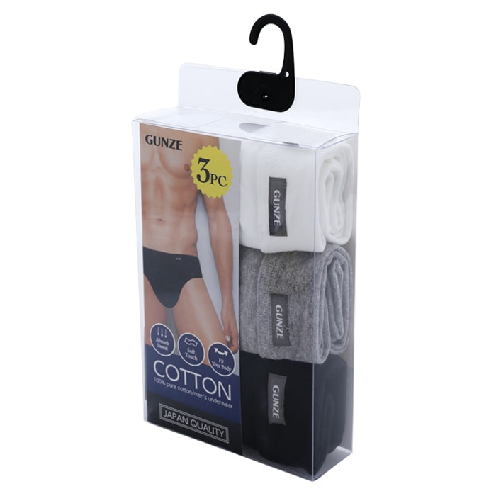 GUNZE Men's Underwear Model GC5603 White Grey Black Pack 3 - Big C Online