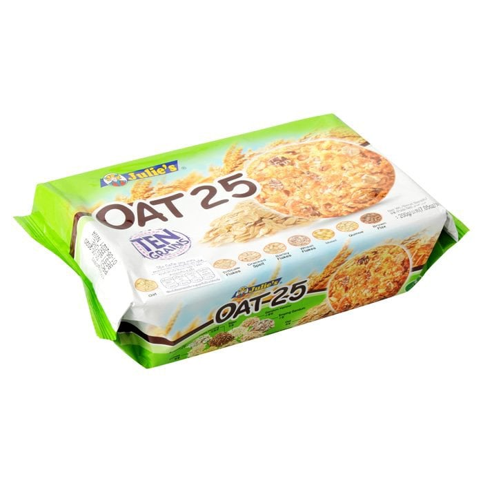 จูลี่ส์ โอ๊ต บิสกิต เทน เกรน ขนมปังกรอบ ผสมธัญพืช 200 ก. - Big C Online