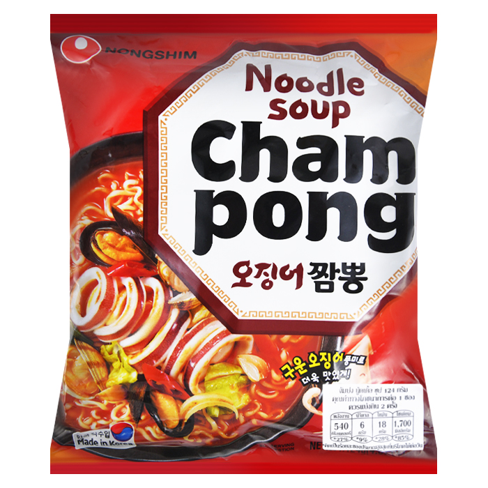 นงชิม จัมปง นู้ดเดิ้ล ซุป บะหมี่กึ่งสำเร็จรูปรสปลาหมึก 124 ก. - Big C ...