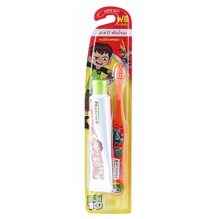 ฟลูโอคารีล แปรงสีฟัน ขนเรียวแหลม สำหรับเด็กอายุ 2-6 ปี คละแบบ - Big C Online