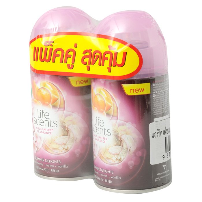 แอร์วิค ไลฟ์เซ้นซ์ เฟรชเมติก สเปรย์ปรับอากาศอัตโนมัติ กลิ่นซัมเมอร์ดีไลท์ ชนิดเติม 250 มล. แพ็ค ...