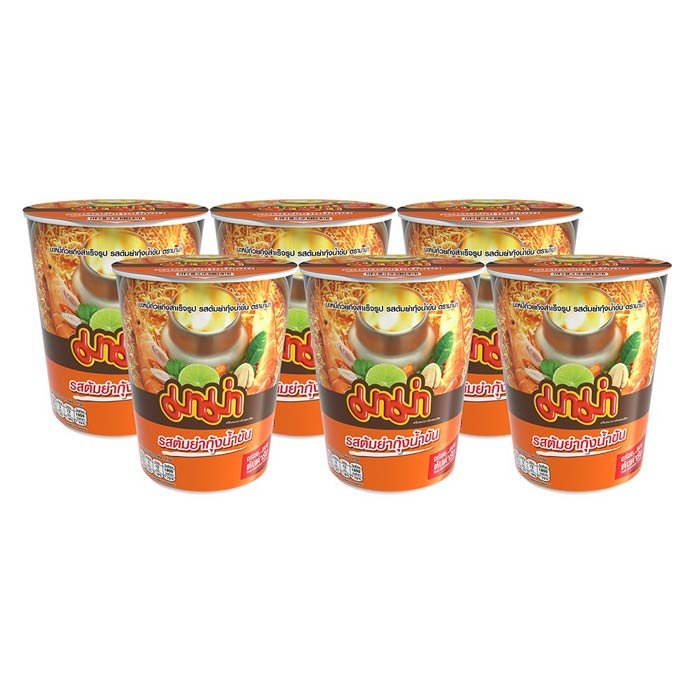 มาม่า คัพ บะหมี่กึ่งสำเร็จรูป รสต้มยำกุ้งน้ำข้น 60 ก. แพ็ค 6 - Big C Online