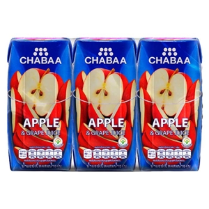 ชบา น้ำแอปเปิ้ลผสมน้ำองุ่น 40% ขนาด 180 มล. แพ็ค 3 - Big C Online
