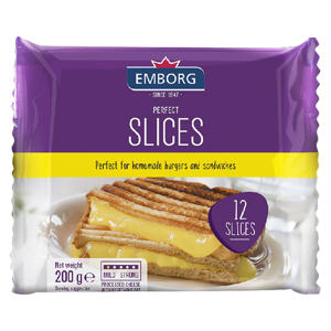 EMBORG Perfect Cheese Slices 12 slices 200 g. - Big C Online