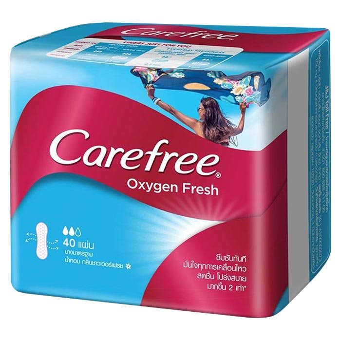 แคร์ฟรี แผ่นอนามัย รุ่นออกซิเจนเฟรช ซุปเปอร์ดราย 40 ชิ้น - Big C Online