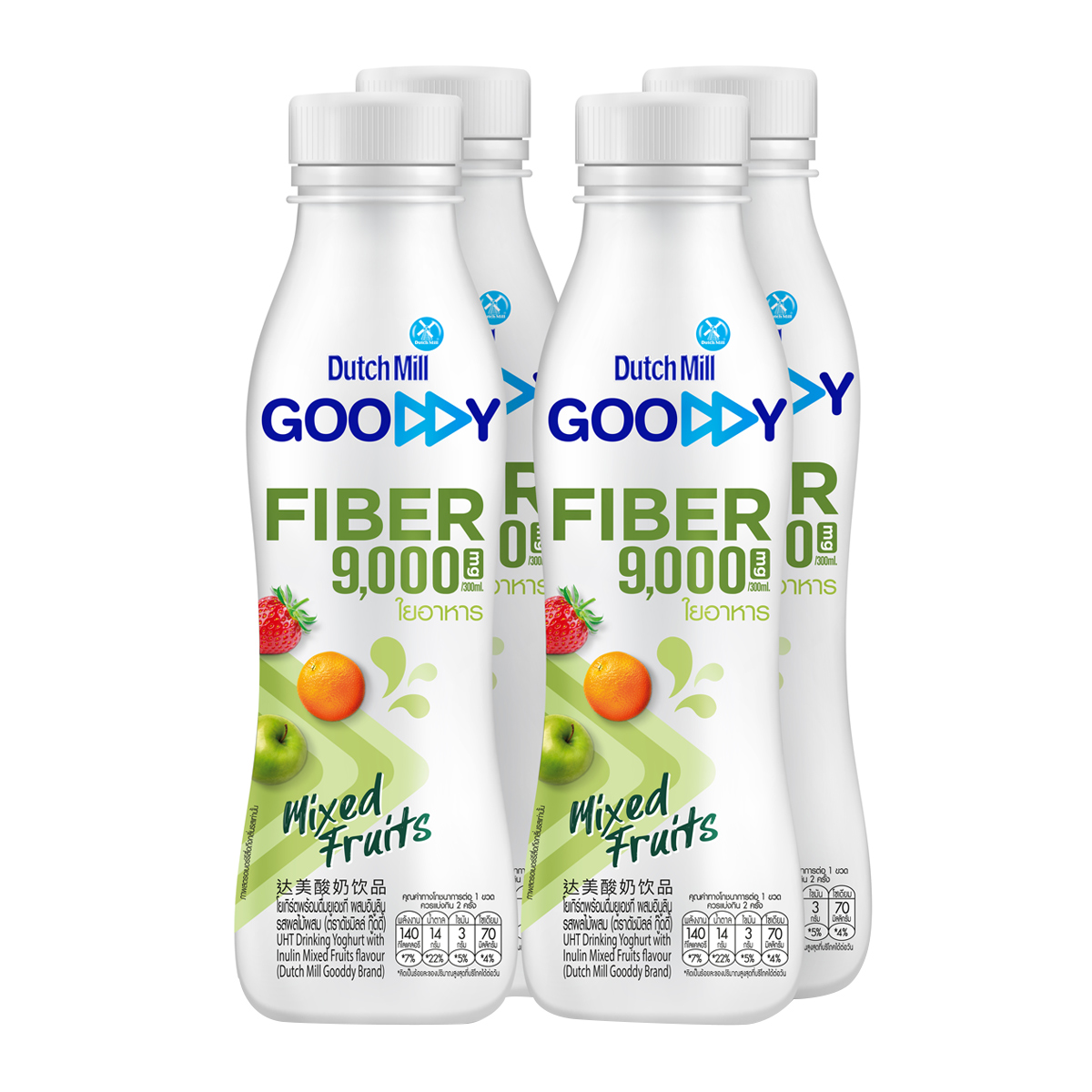 ดัชมิลล์ กู๊ดดี้ โยเกิร์ตพร้อมดื่มยูเอชที รสผลไม้ผสม 300 มล. แพ็ค 4 ...